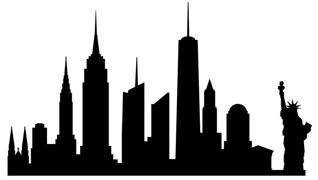 New York Skyline Dxf, NYC Skyline Svg Clipart, New York City SVG ...