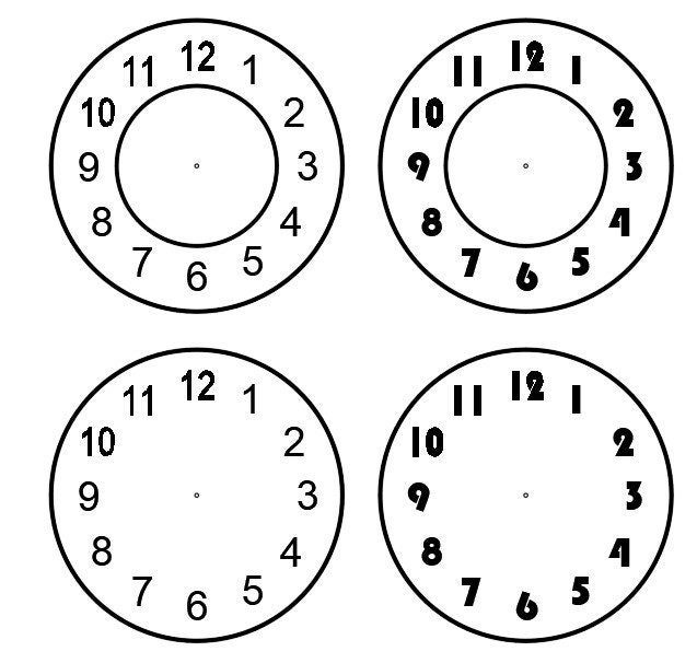 Clock Face Bundle Dxf,svg,dwg,pdf,clock Clipart,cricut Silhoutte,vector ...