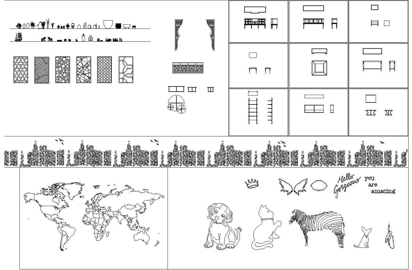 Autocad Huge Library Blocks Metric And Inch Imperial Mega 2d Block Templates Dwg Etsy 
