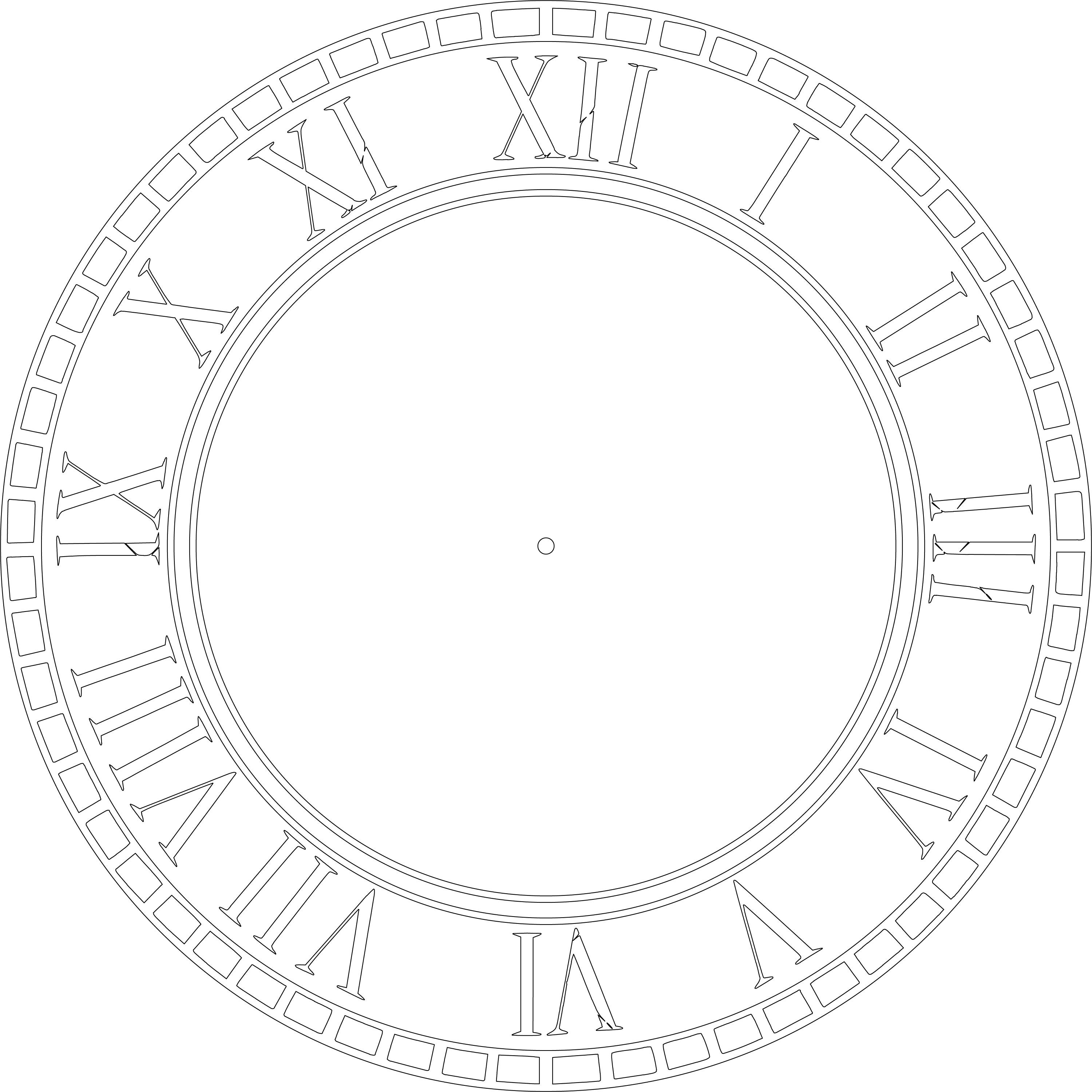 4 Clock Face Bundle 3 DOLAR! Svg,dwg,dxf,pdf, Clock Clipart, Wall Clock ...