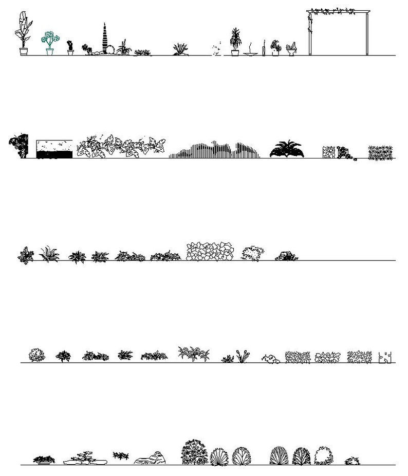 Tree CAD Blocks Bundle – DWG DXF Trees for Autocad Landscape ...
