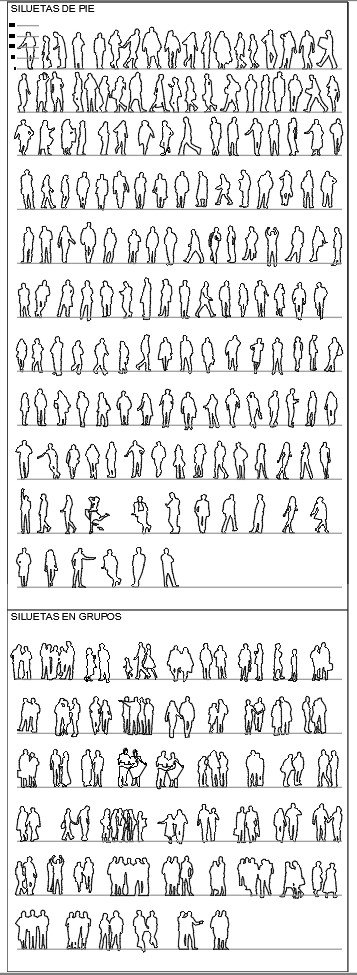 Human Vector Blocks Templates Drawings for Interior Designers ...