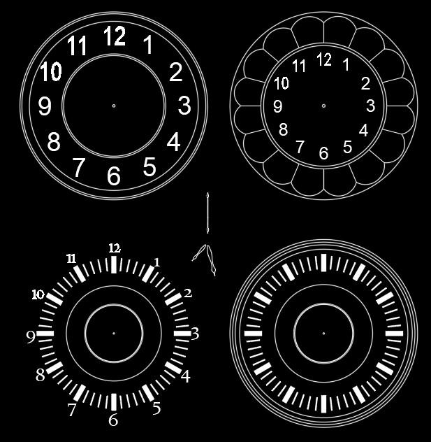 Clock Face Bundle Dxf,svg,dwg,pdf,clock Clipart,cricut Silhoutte,vector ...