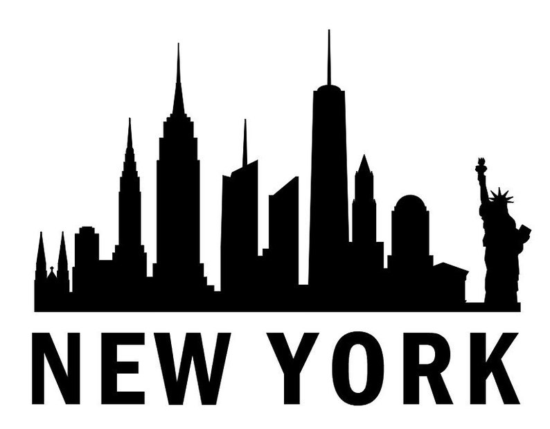 New York Skyline dxf, NYC skyline Clipart, New York City ...