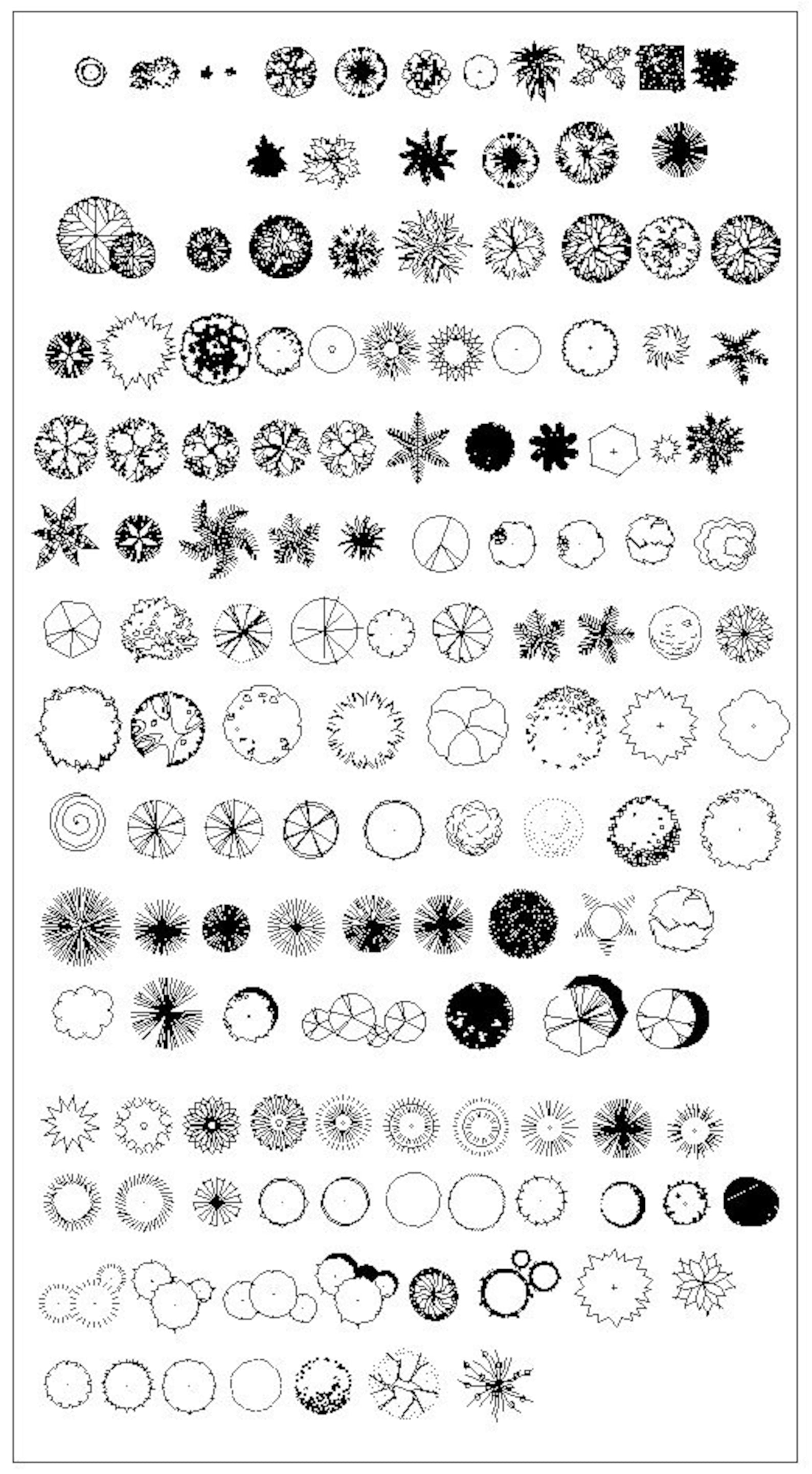 Tree Bundle DXF Tree,plant Blocks Templates for Designer Architectures ...