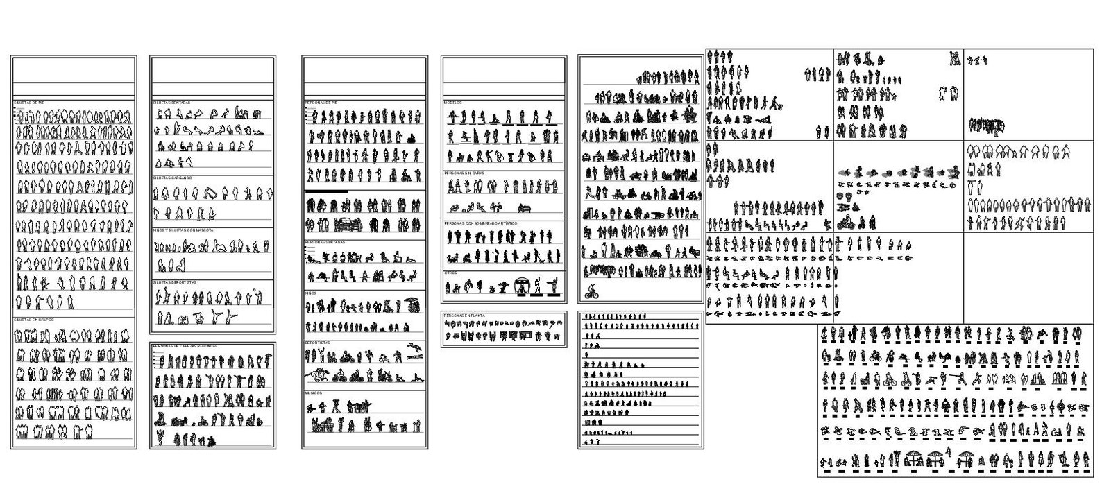 Human Vector Blocks Templates Drawings for Interior Designers ...