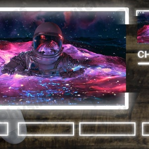 Animated Neon Wood Vibe Stream Overlay Simple Overlay - Etsy