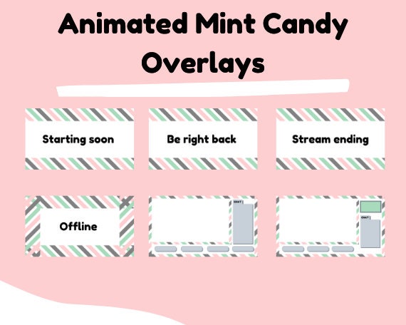 Animated Mint Candy Screen Overlays | Etsy