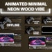 Animated Neon Wood Vibe Stream Overlay Simple Overlay - Etsy