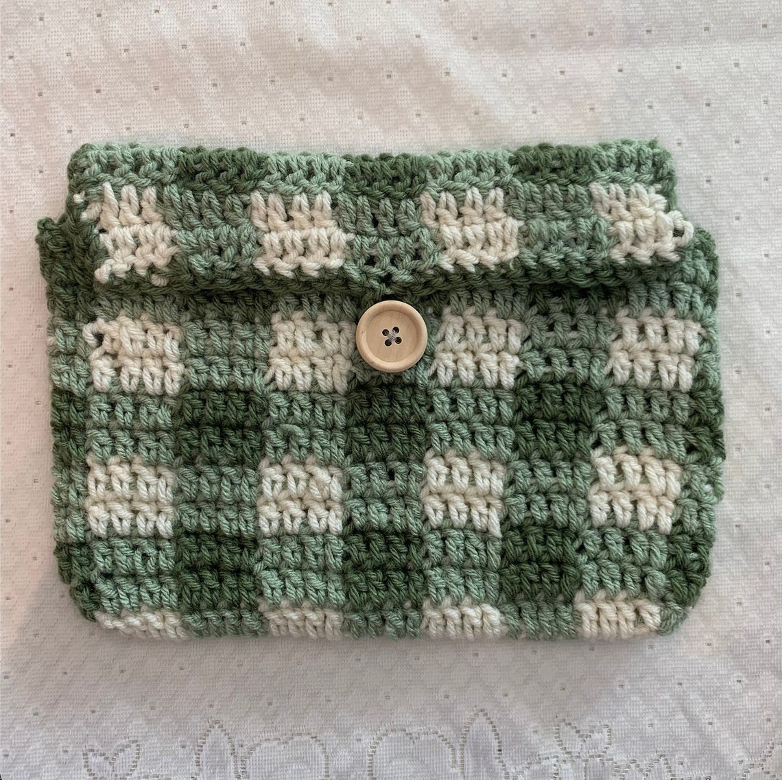 Crochet Book Bag Sage-green Book Pouch Pink Book Sleeve | Etsy