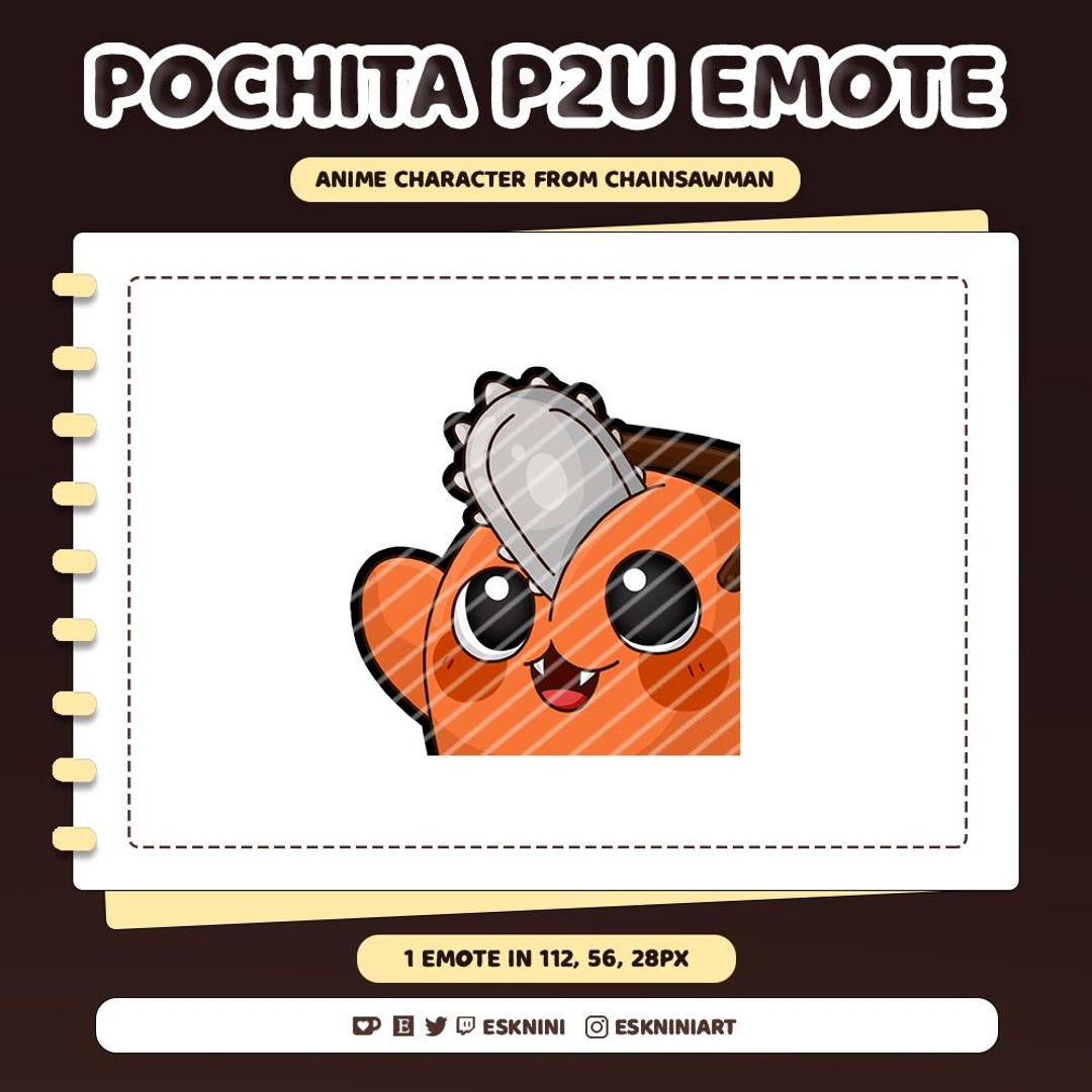 Chainsawman Pochita P2U TWITCH EMOTE - Etsy