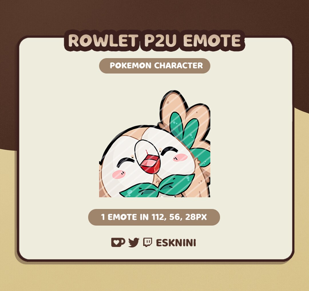 Pokemon Rowlet P2U TWITCH EMOTE - Etsy