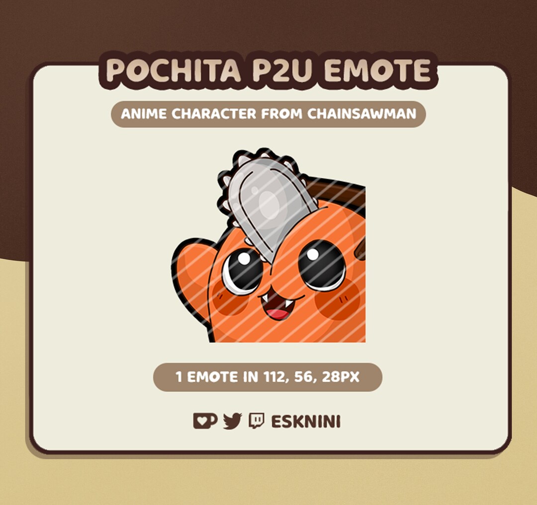Chainsawman Pochita P2U TWITCH EMOTE - Etsy