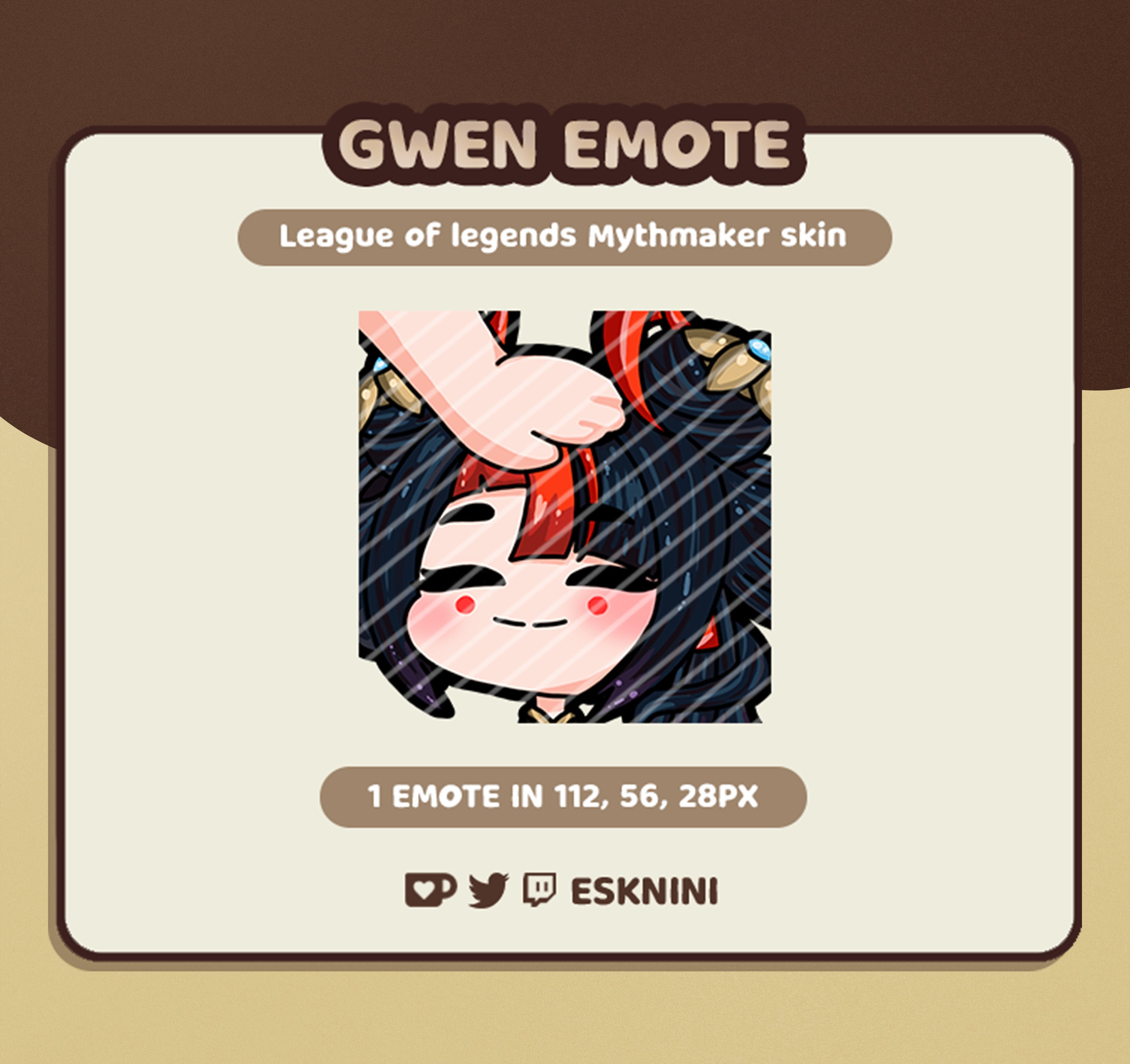 GWEN MYTHMAKER Twitch Emote - Etsy