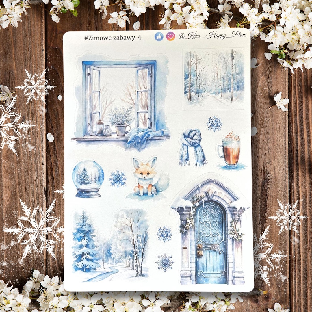 WINTER FUN Decorative Stickers for Planners Decorative Planner Stickers ...