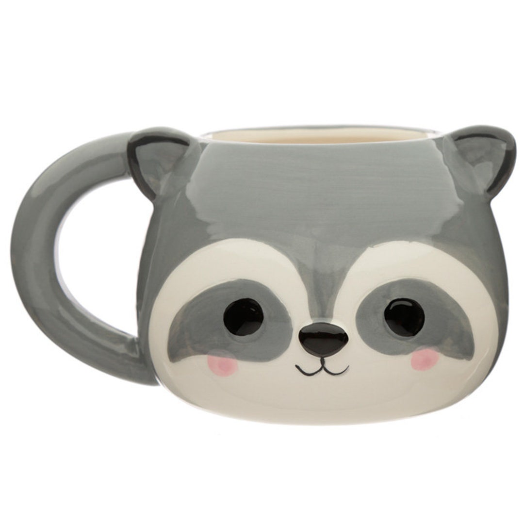 Valentine's Day Gift Raccoon Shaped Head Mug Adoramals Coffe Mug - Etsy