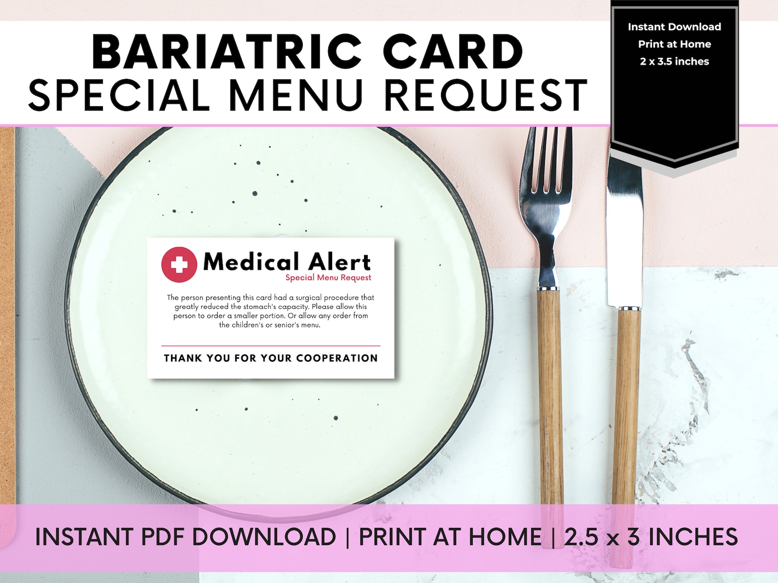 Bariatric Surgery Special Menu Request Printable, Gastric Bypass ...