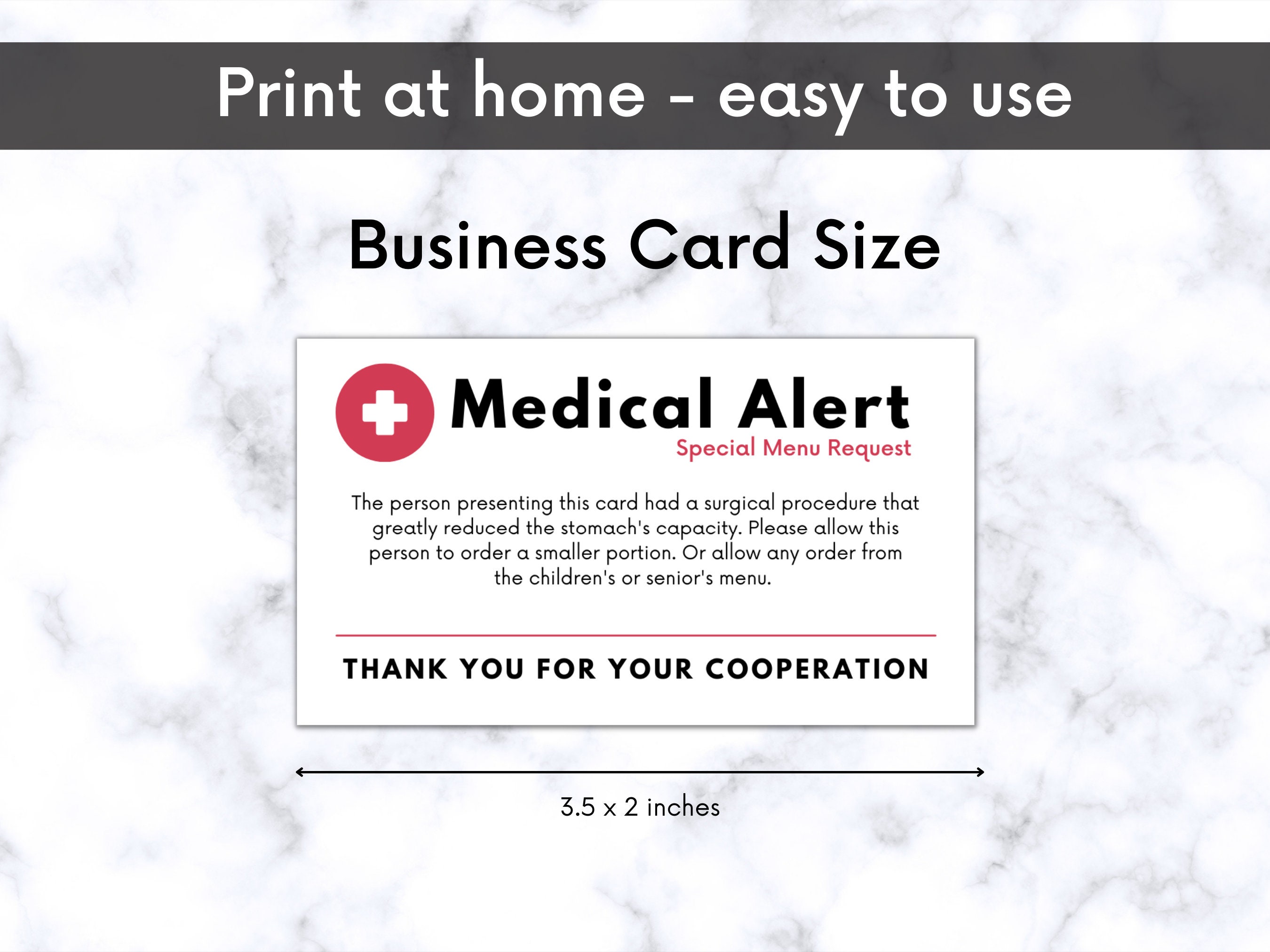 Bariatric Surgery Special Menu Request Printable, Gastric Bypass ...