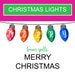 Christmas Lights Party Banner, Digital Download Xmas Party Printables ...