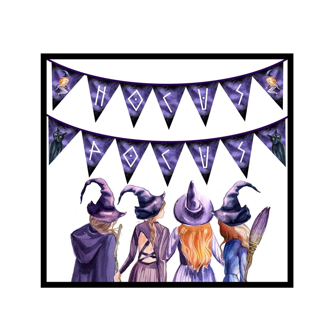 Witch Banner Instant Download Halloween Party Printables - Etsy