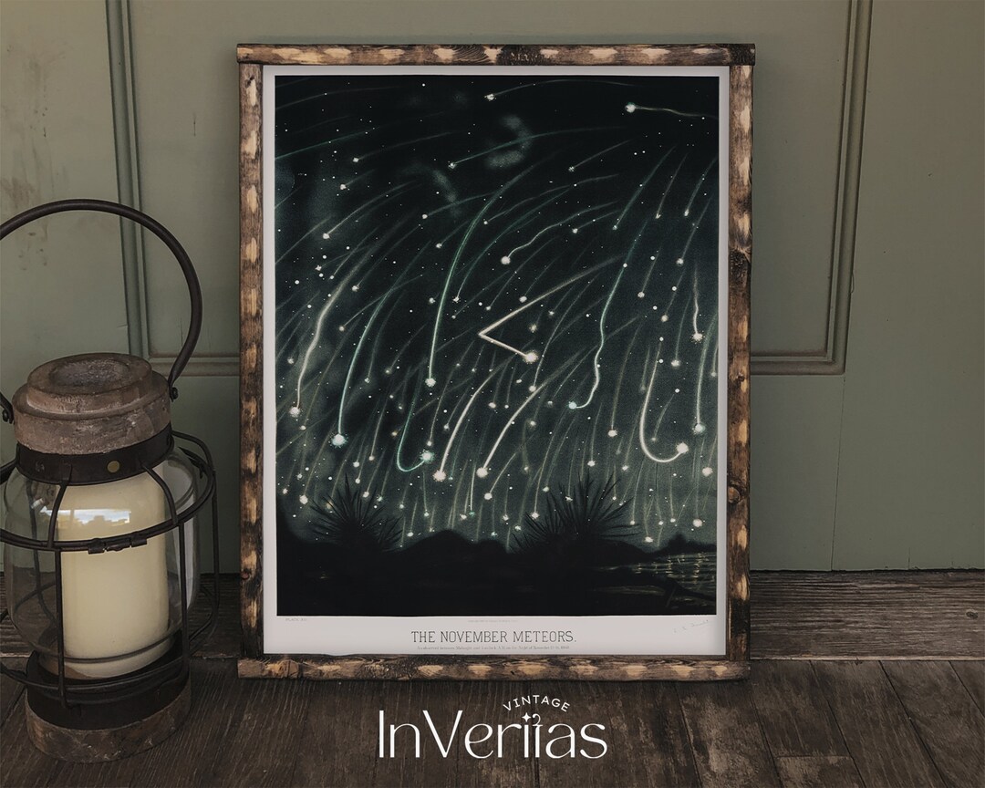 Comets in the Night Sky Vintage Astronomy Print | Celestial Decor ...
