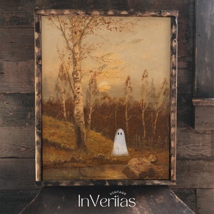 Ghosts Prints Set Autumn Vintage Landscape Wall Art | Farmhouse Fall ...