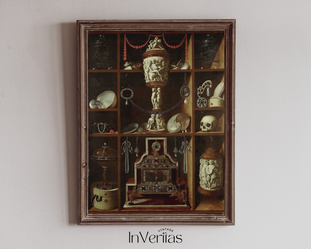 Oddities and Curiosities Vintage Painting | Dark Academia Decor ...