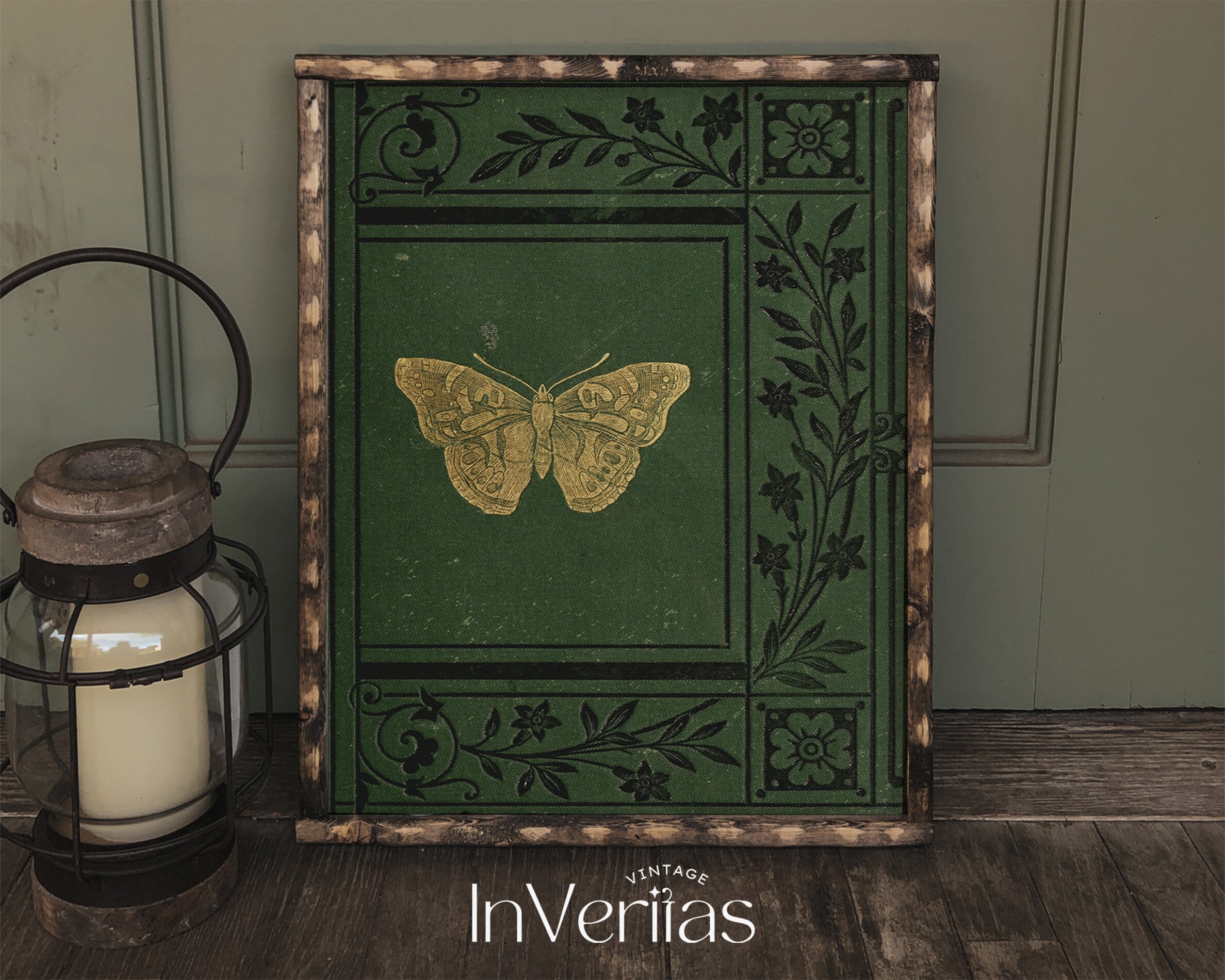 Emerald Green Old Bookcover Art Print Eclectic Vintage Decor - Etsy UK