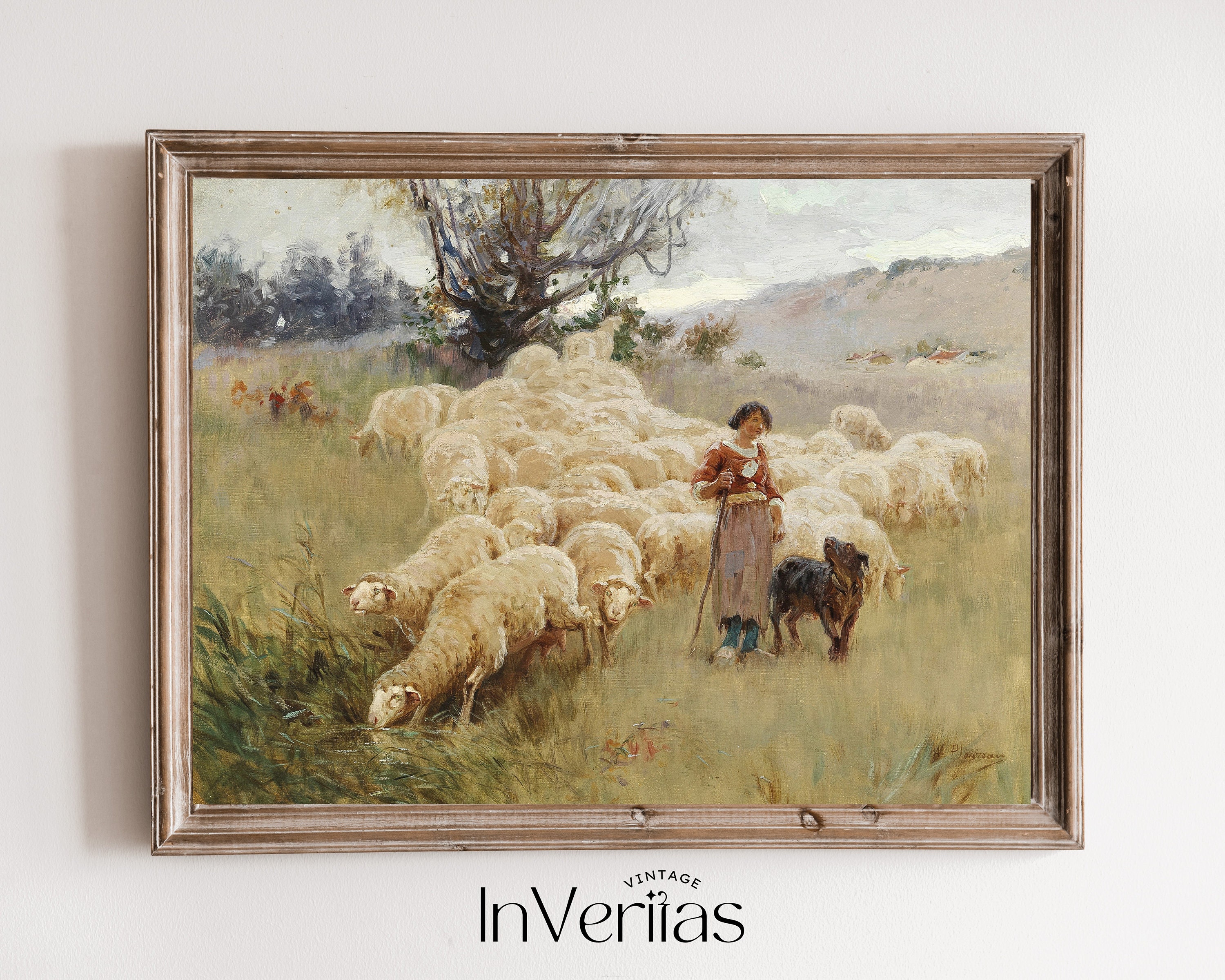 Sheep Flock Painting
