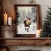 Santa Claus in Snowy Forest Print Vintage Style Painting | Country ...