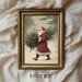 Santa Claus Christmas Tree Print Nostalgic | Cozy Cottage Christmas ...