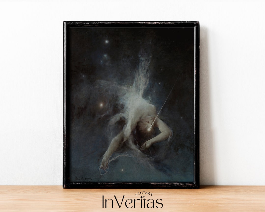 Fallen Star Vintage Mythology Painting | Celestial Decor | PRINTABLE ...