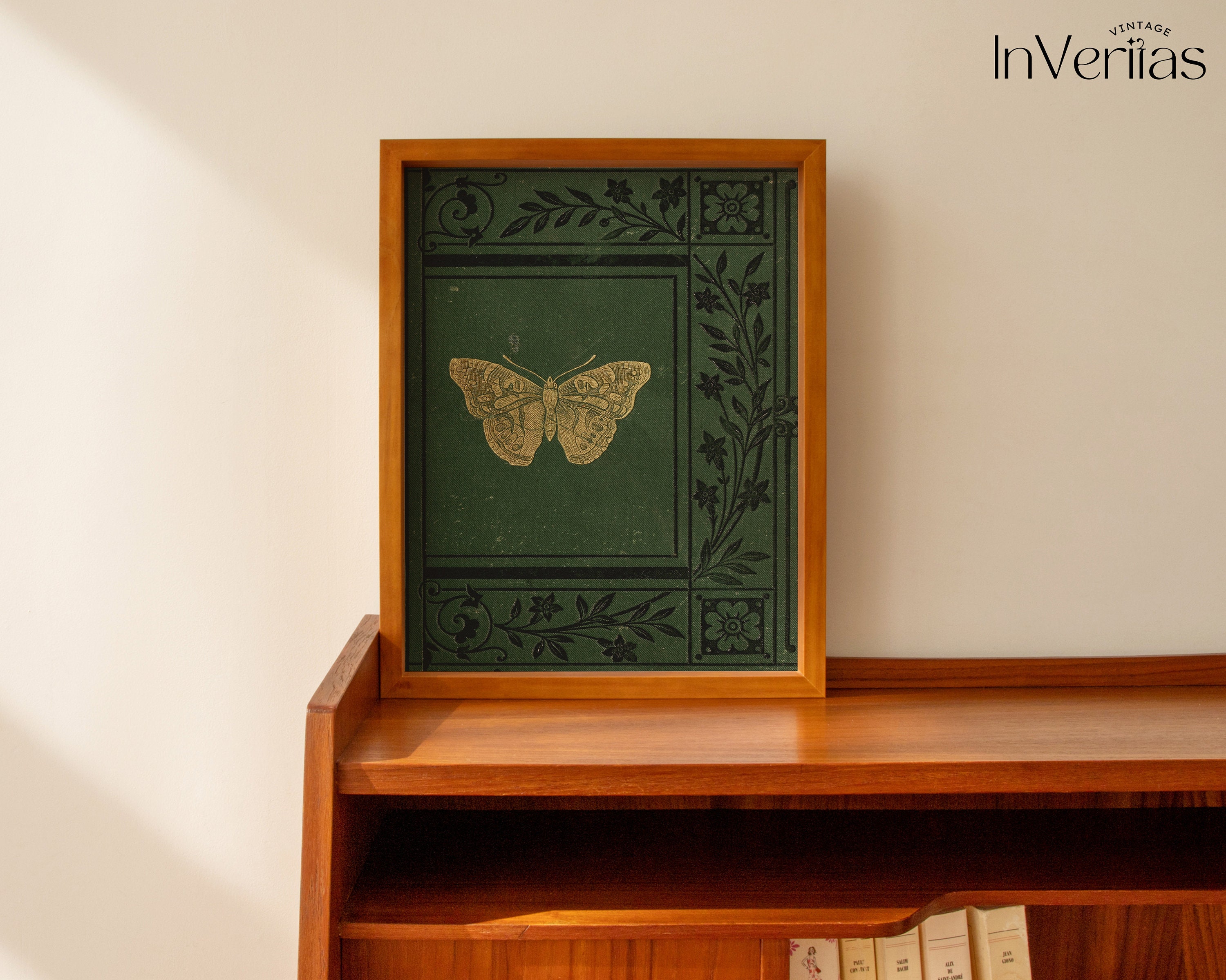 Emerald Green Old Bookcover Art Print Eclectic Vintage Decor - Etsy UK