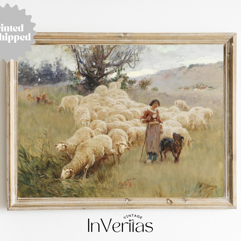 Sheep Painting Print - Etsy