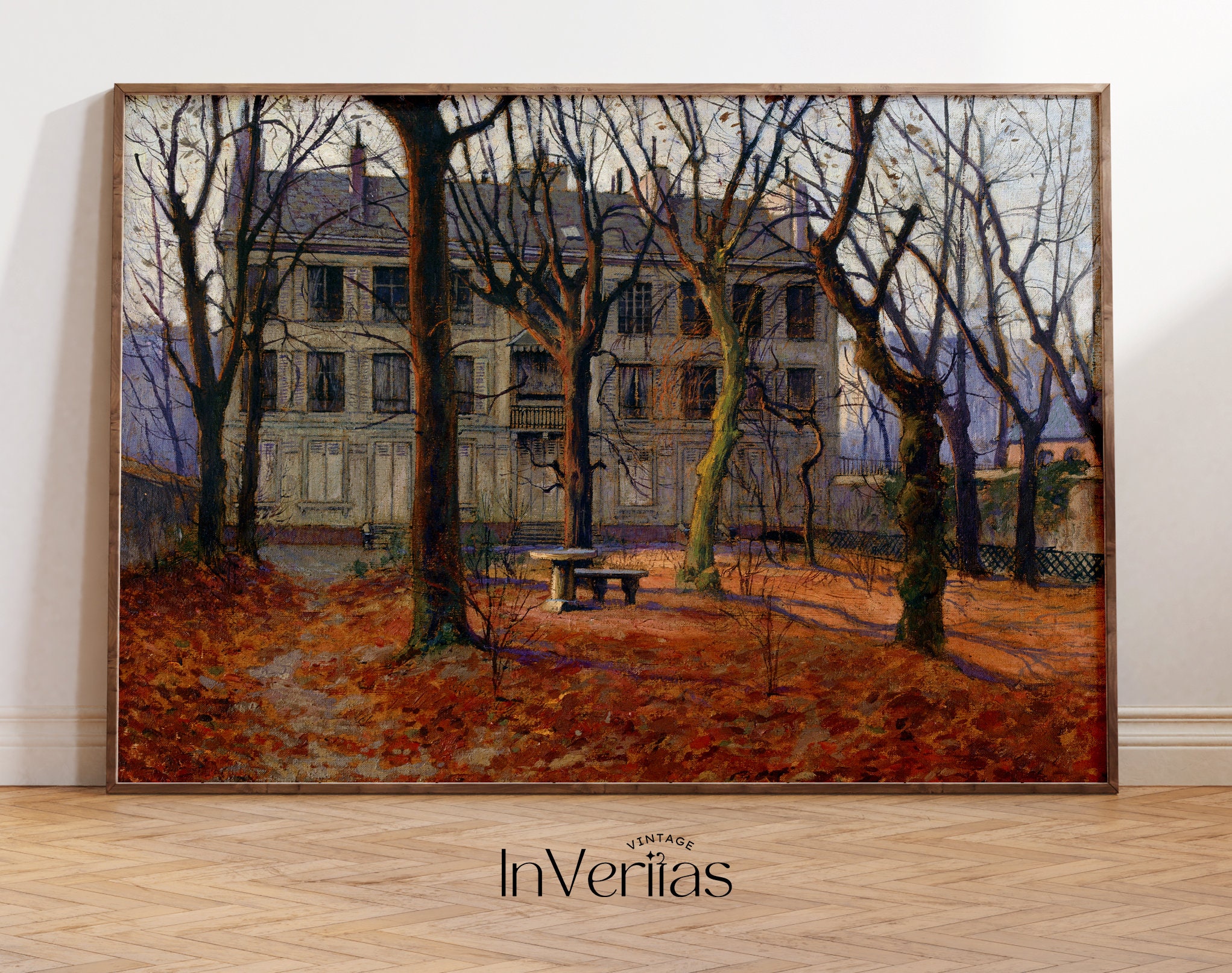 Haunted Mansion in Autumn Painting Vintage Fall Decor - Etsy