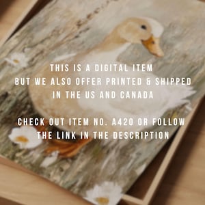 Muted Duck in Spring Print Soft Color Vintage Style Wall Art | Cozy ...