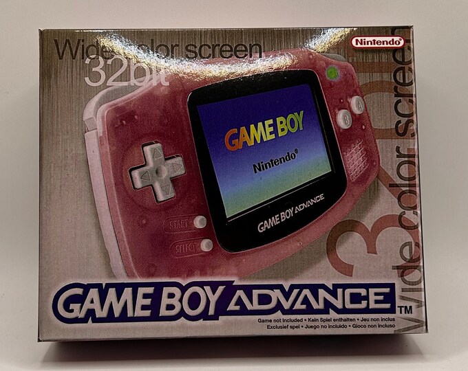 Game Boy Advance Replacement Case, Transparent Pink, Reprobox Game Boy ...