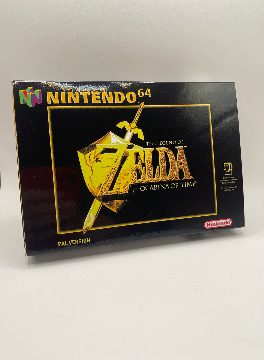 Zelda Ocarina of Time Box, Nintendo 64 Replacement Box, repro Box ...