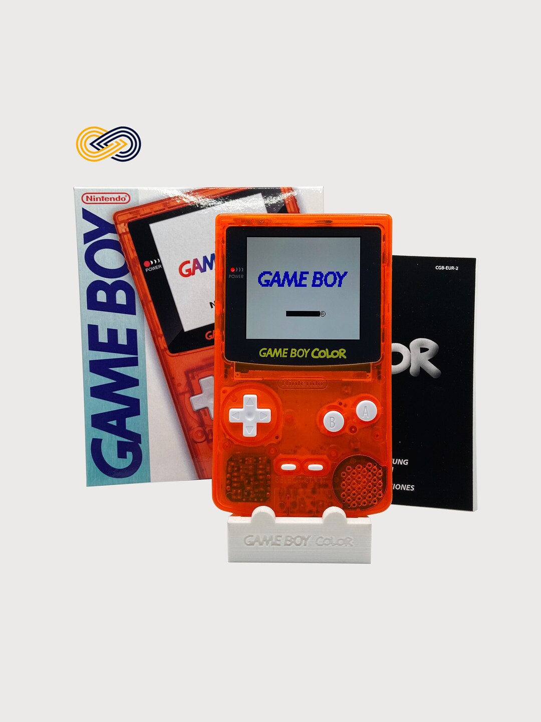Game Boy Color, LCD Backlight IPS, Custom White Shell and Box for the ...