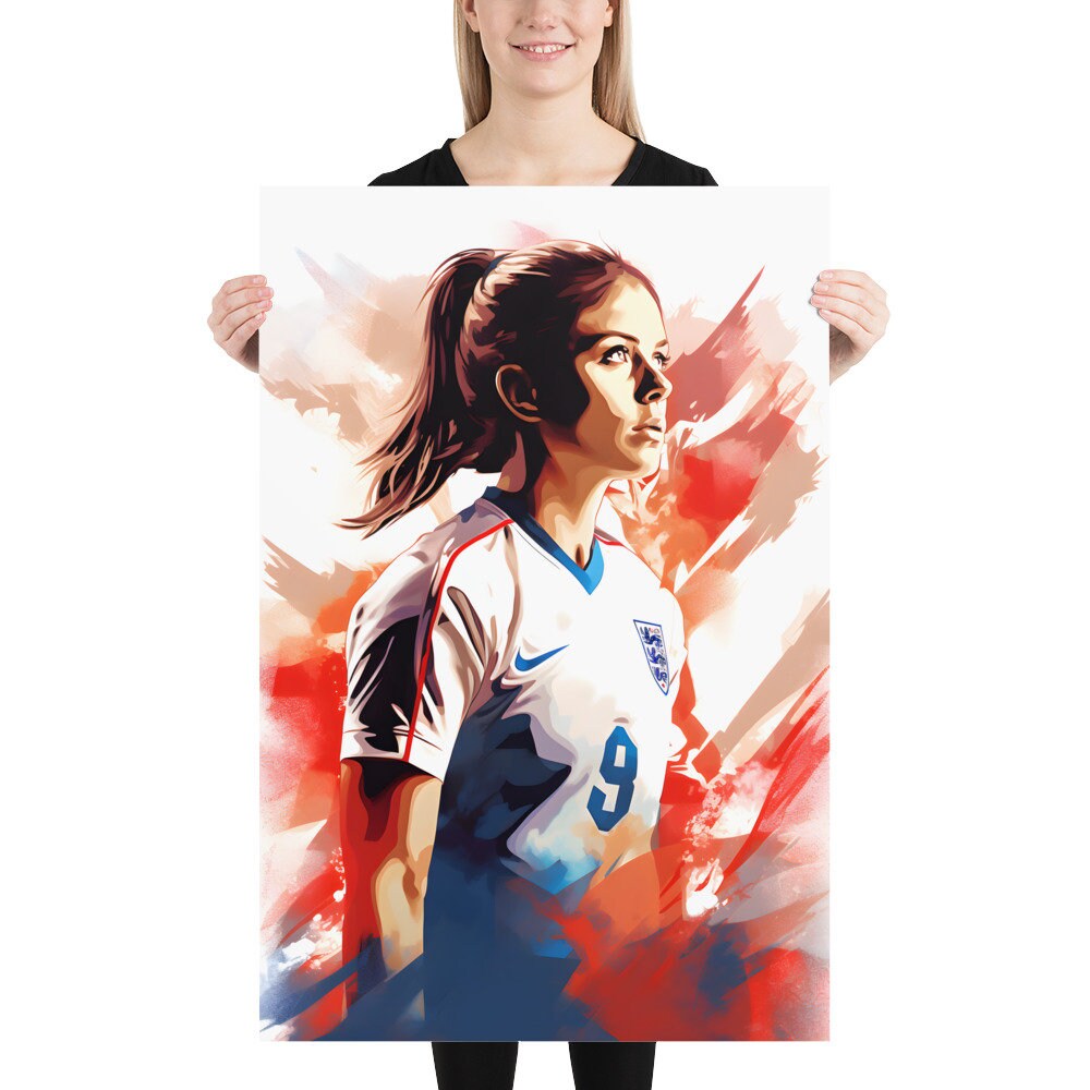 Lionesses Print, UK Women's Football Team Poster Print, Modern Art ...