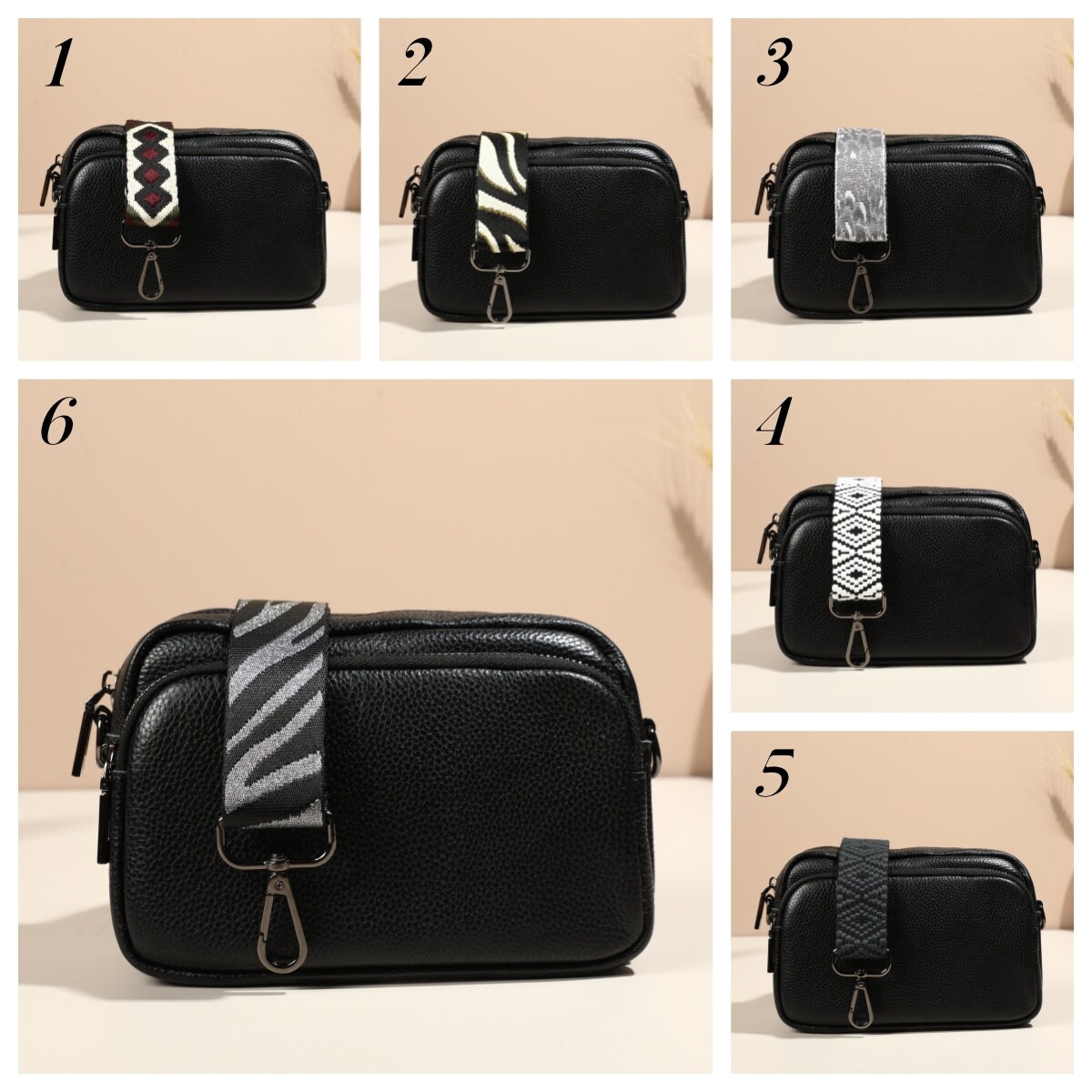 Women Leather Fanny Pack With Wide Strap, Camera Bag, Crossbody Bag ...