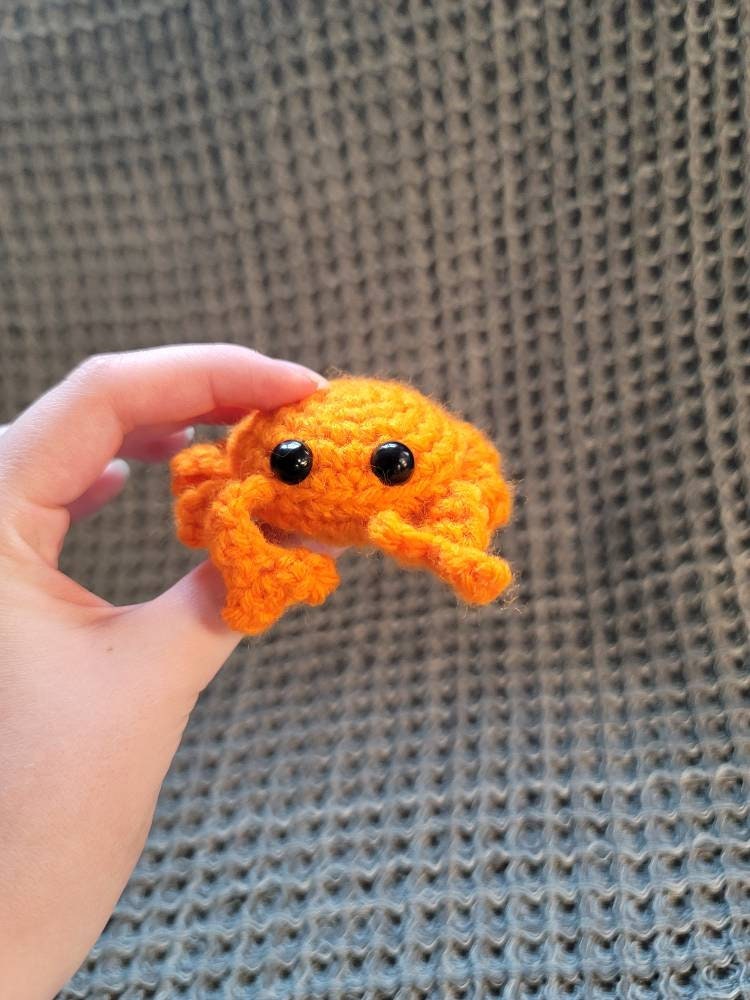 Crab, Mini Crochet Stuffed Animal/ Plushie, Handmade Toy, Keychain - Etsy