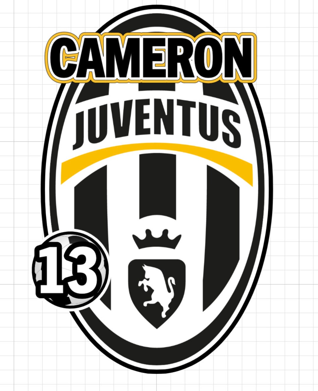 FCJ Football Club Juventus Cake Topper/ FCJ Juventus Football Cake ...