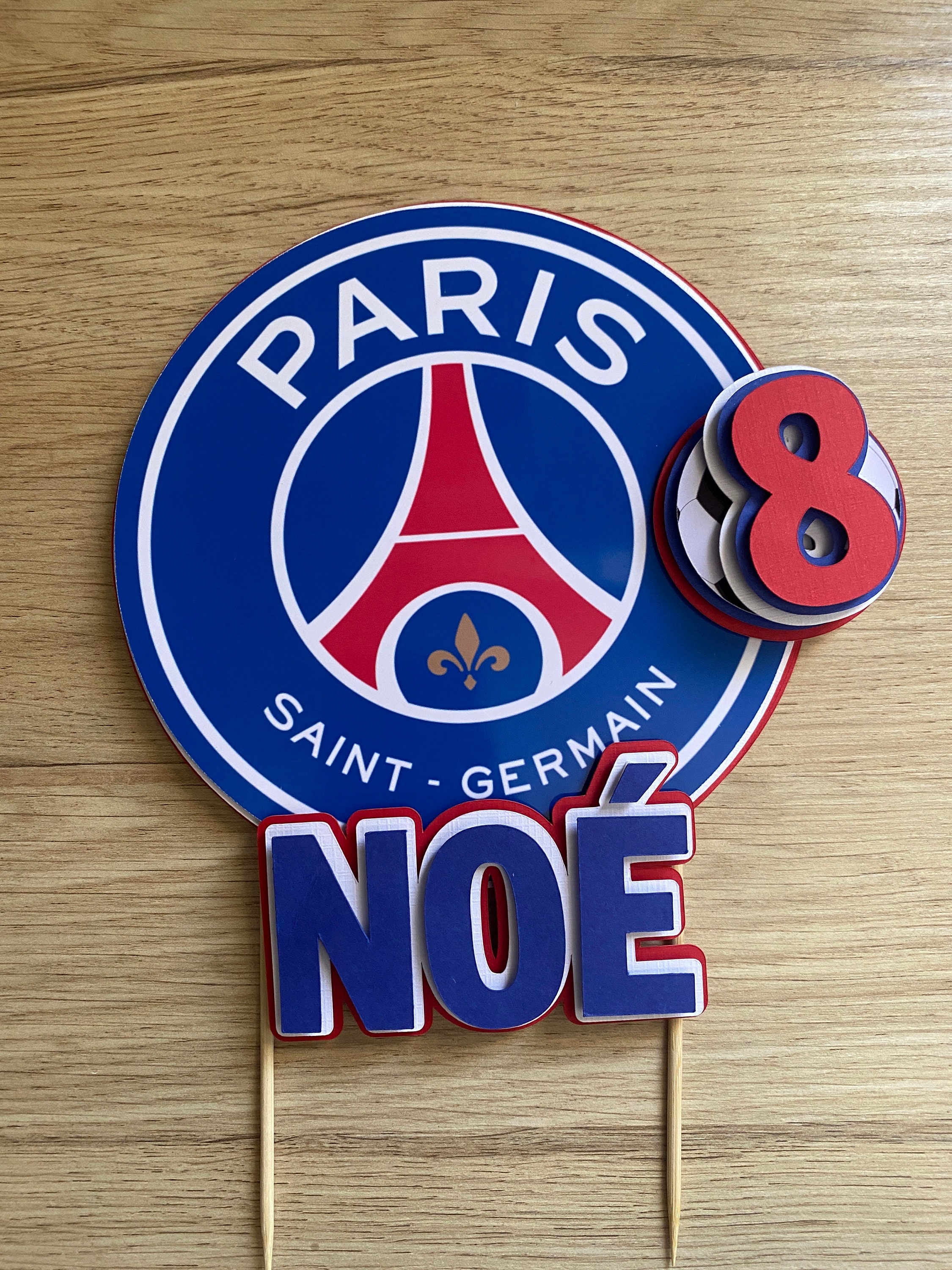 Topper Cake PSG Paris Saint-germain / Cake Decoration PSG Paris Saint ...
