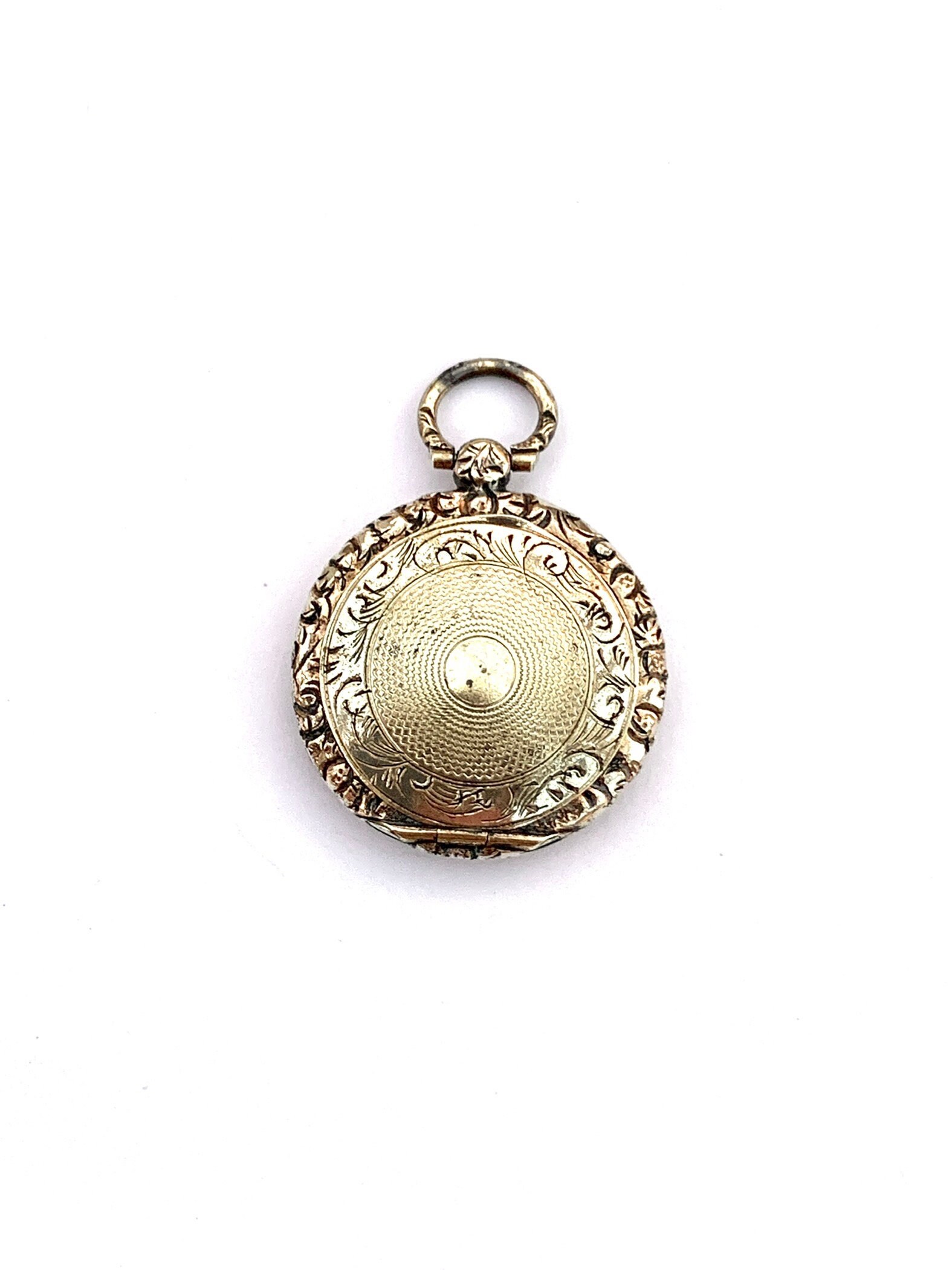 Antique Georgian Gilt Metal Foliate Engraved Locket - Etsy