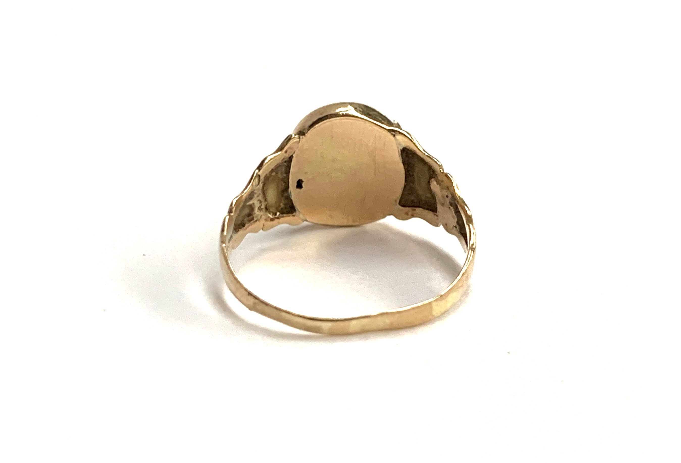Rare Antique Victorian Gold Engraved Poison Ring - Etsy