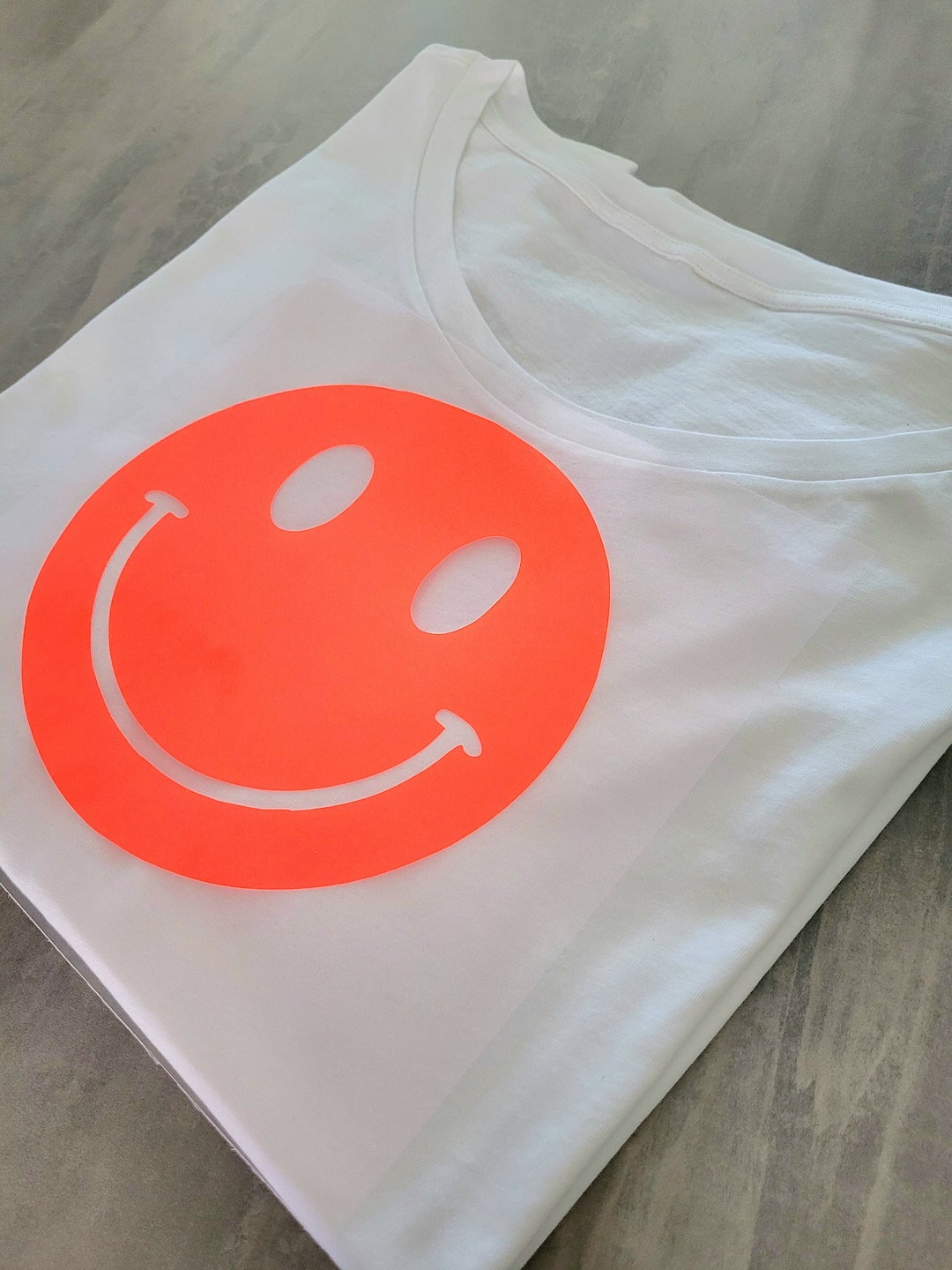 Neon Smiley Patch Large / Patch / Plot / Iron-on Transfer to Iron on ...