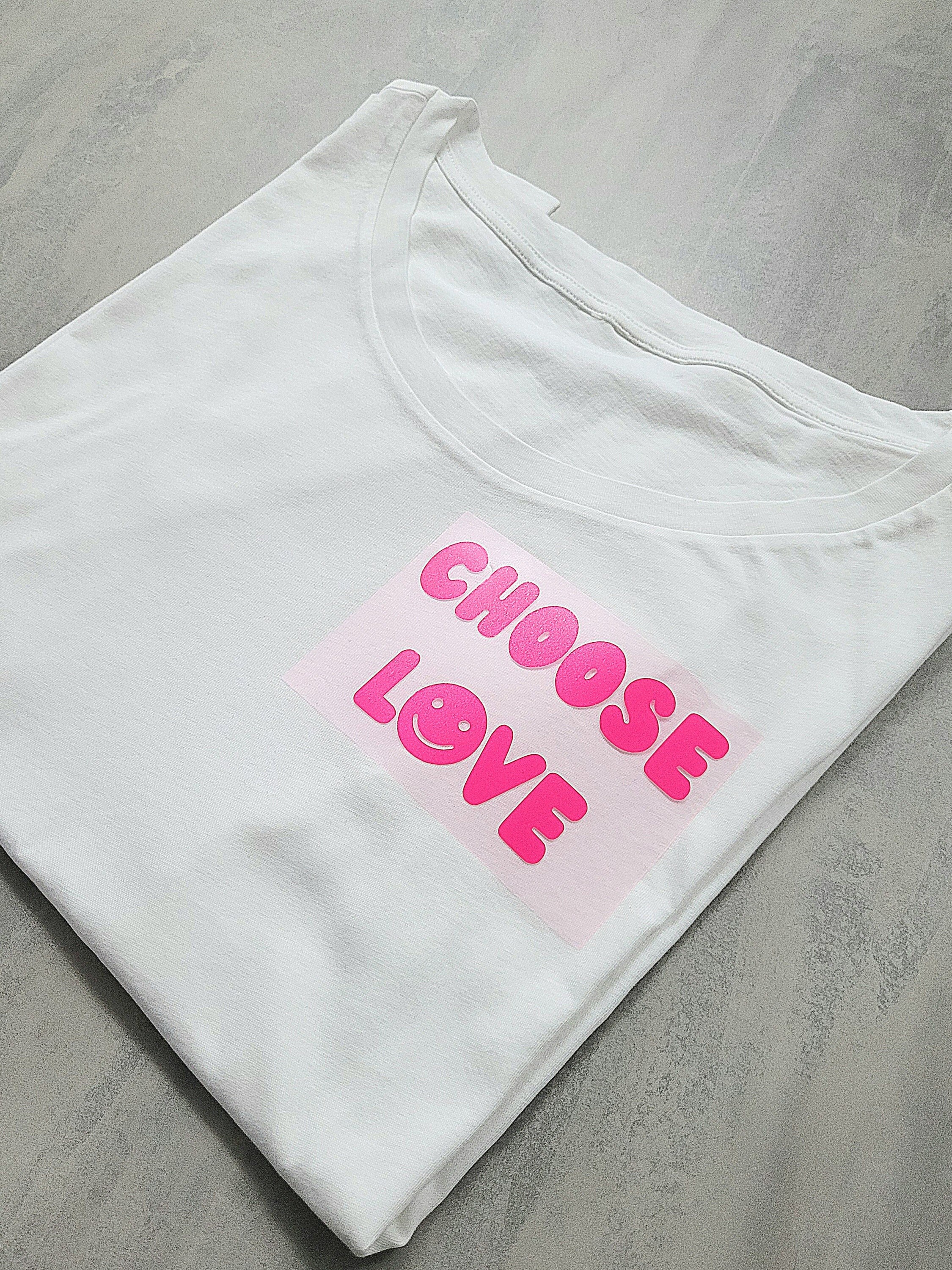 Smiley Aufbügler Choose Love / Patch / Plot / Bügelbild zum selbst ...