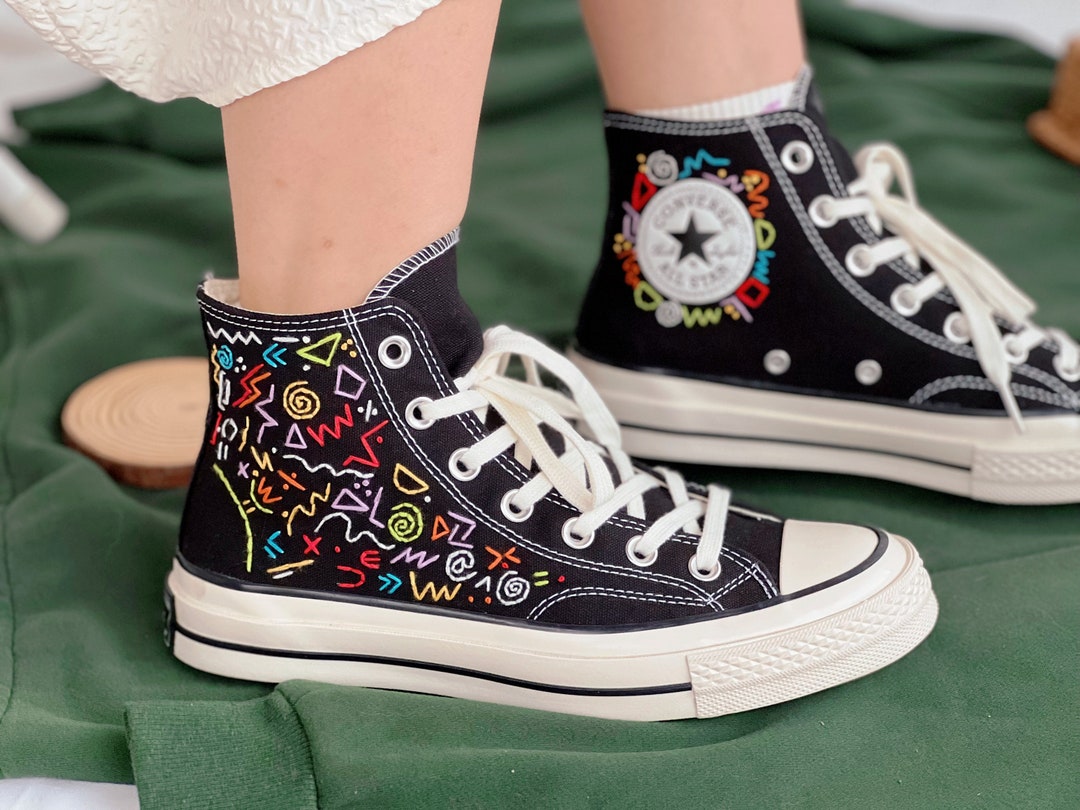Embroidered Converse Chuck Taylors 1970s/ Custom Converse Math Formula ...