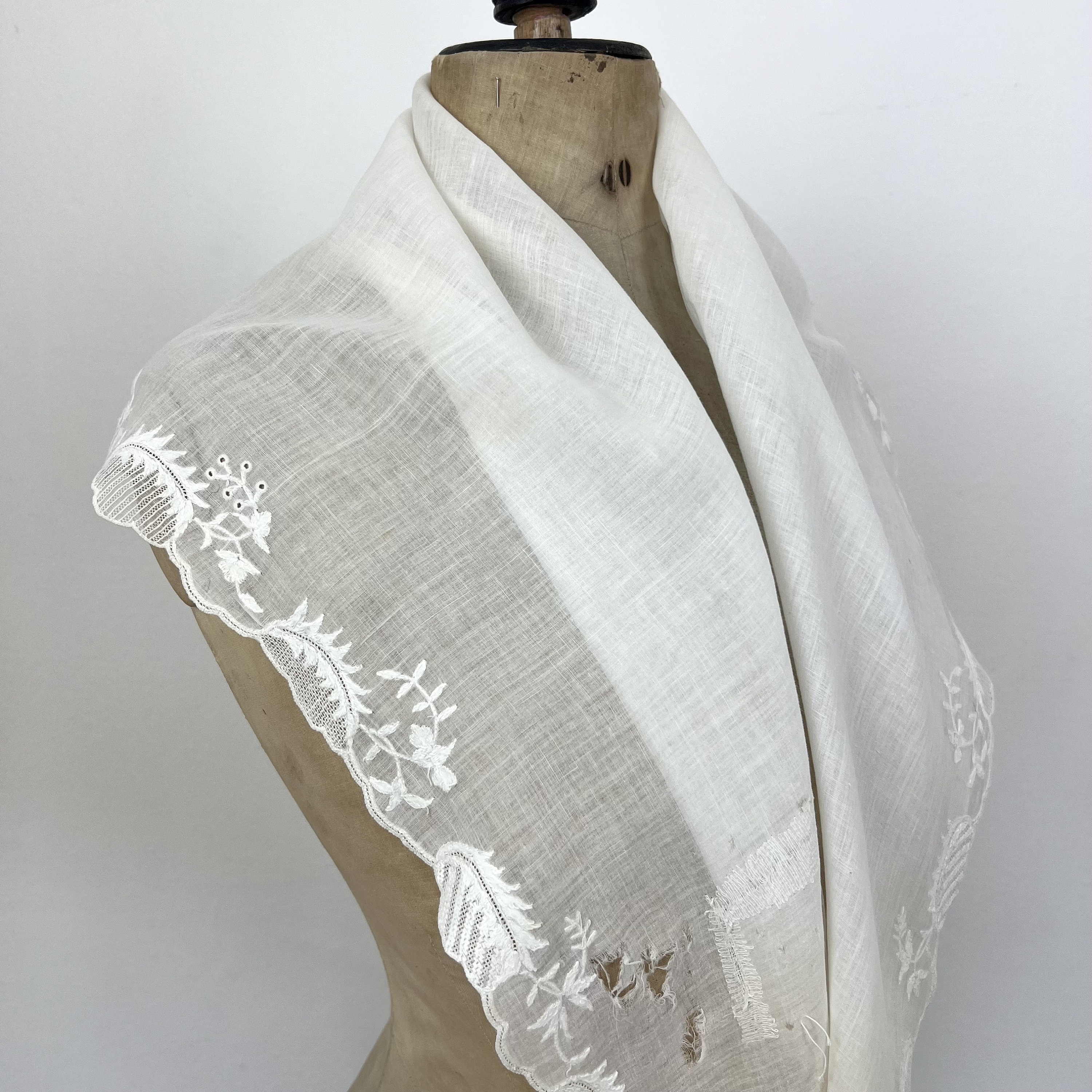 Antique 18th Century Shawl / Fichu Dresden Work Embroidery - Etsy